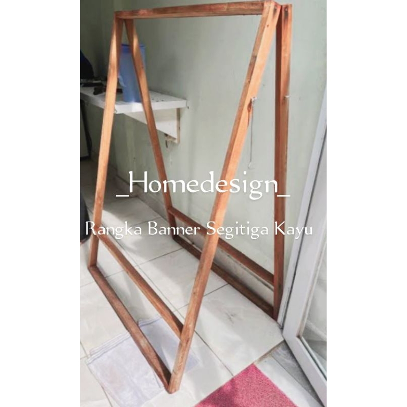 Jual Rangka Kayu Banner Segitiga Ukuran Sesuai Kebutuhan | Shopee Indonesia