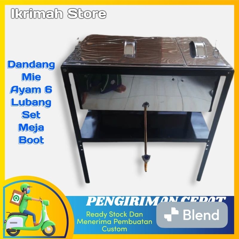 Jual Dandang mie ayam 6 lubang set meja boot/ Panci mie ayam 6 lubang ...