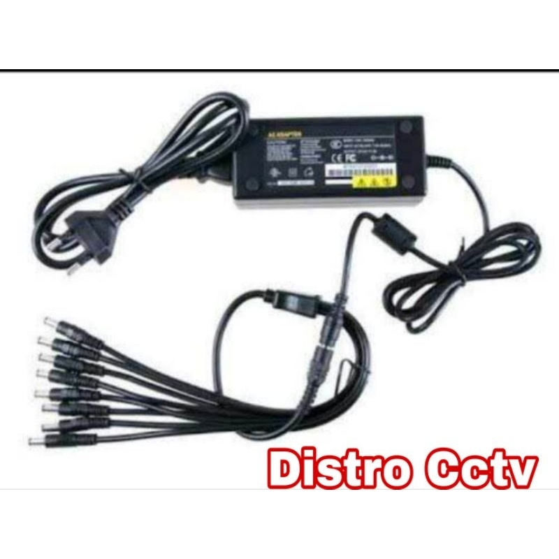 Jual Adaptor Kamera Cctv Sentral 12v 5A Adapter Cctv 8 Channel | Shopee ...