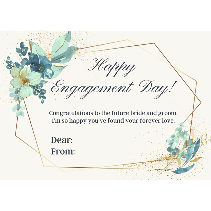 Jual KARTU UCAPAN LAMARAN / KARTU UCAPAN TUNANGAN / HAPPY ENGAGEMENT ...