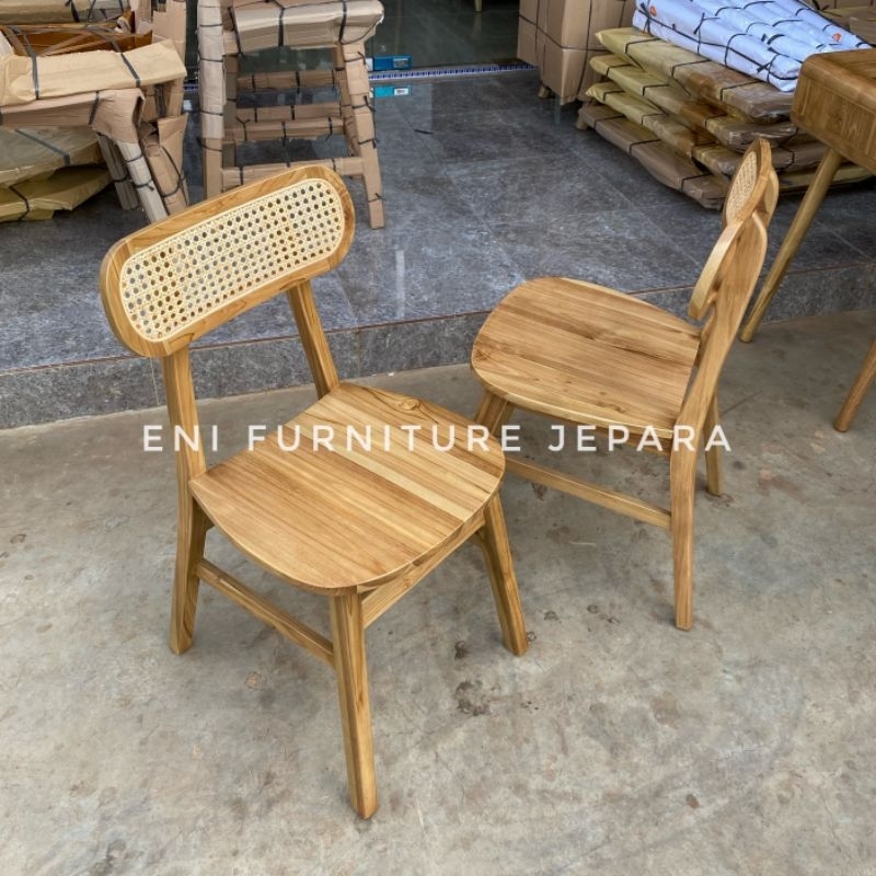 Jual Kursi Cafe Resto Makan Retro Scandinavian - Kursi Ropan Rotan Jati Minimalis Harga Murah ...