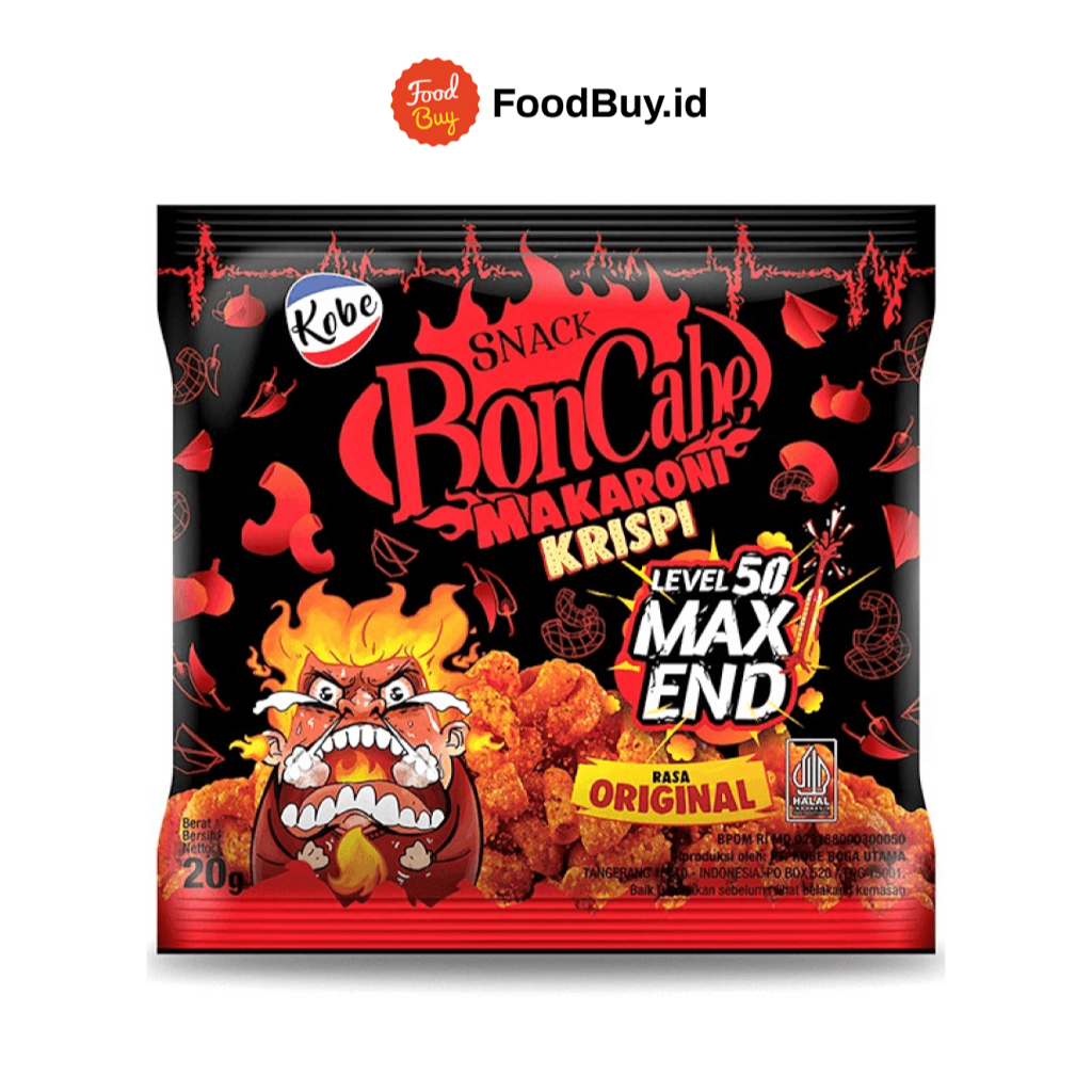 Jual Kobe Snack Bon Cabe Makaroni Krispi Level 50 Original 20 gr ...