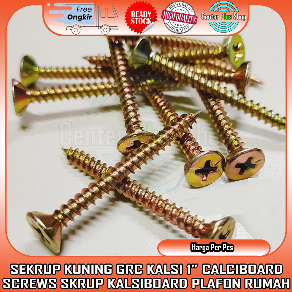 Jual SEKRUP KUNING GRC KALSI 1” INCH CALCIBOARD PER PCS SEKERUP ...