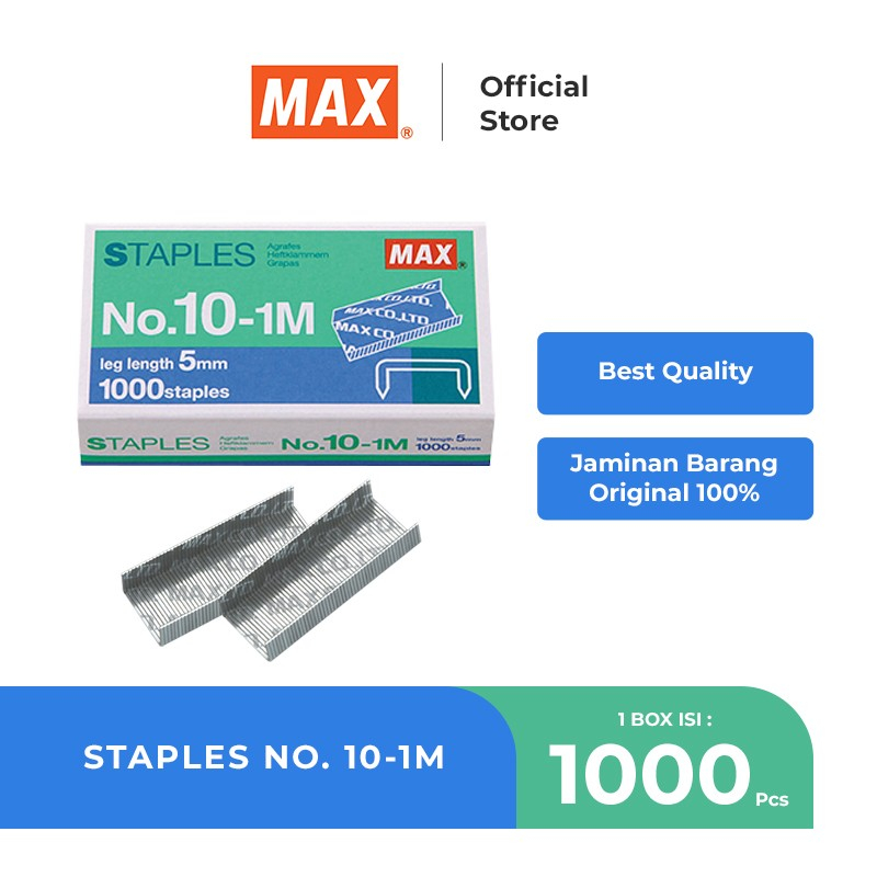 Jual ISI STAPLES MAX NO.3-1M ~ 10-1M ~ 23/10 ~ 23/13 ~ 12/15 ~ 12/17 | REFILL STAPLER | Shopee ...