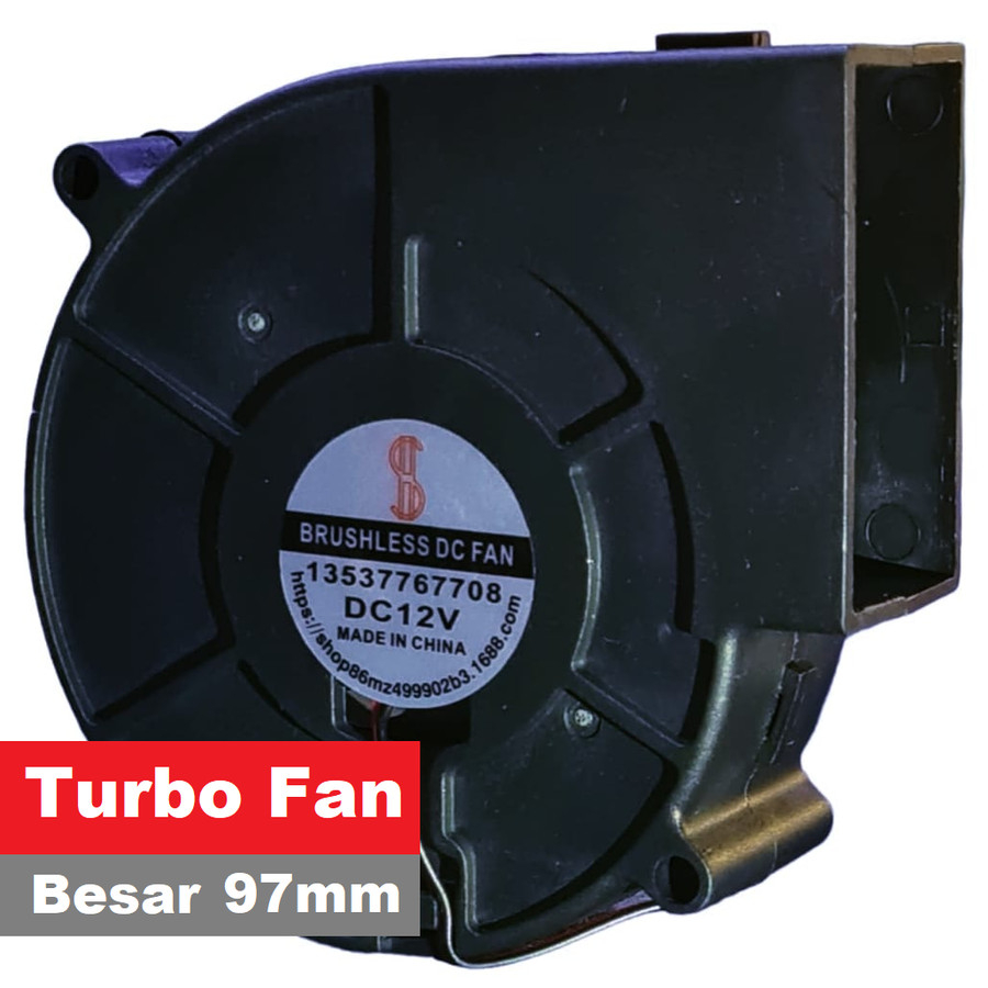 Jual Turbo Fan Air Flow Blower Kipas Angin Keong Pendingin/Tiup BBQ DC ...