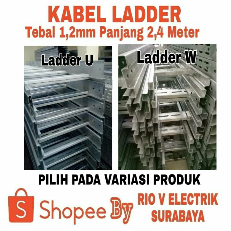 Jual CABLE LADDER U dan W 300X100X2400 1,2mm Galvanis Electro Kabel ...