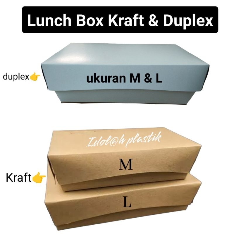 Jual Paper Lunch Box ukuran M || Kotak Nasi - Kotak kemasan makanan ...