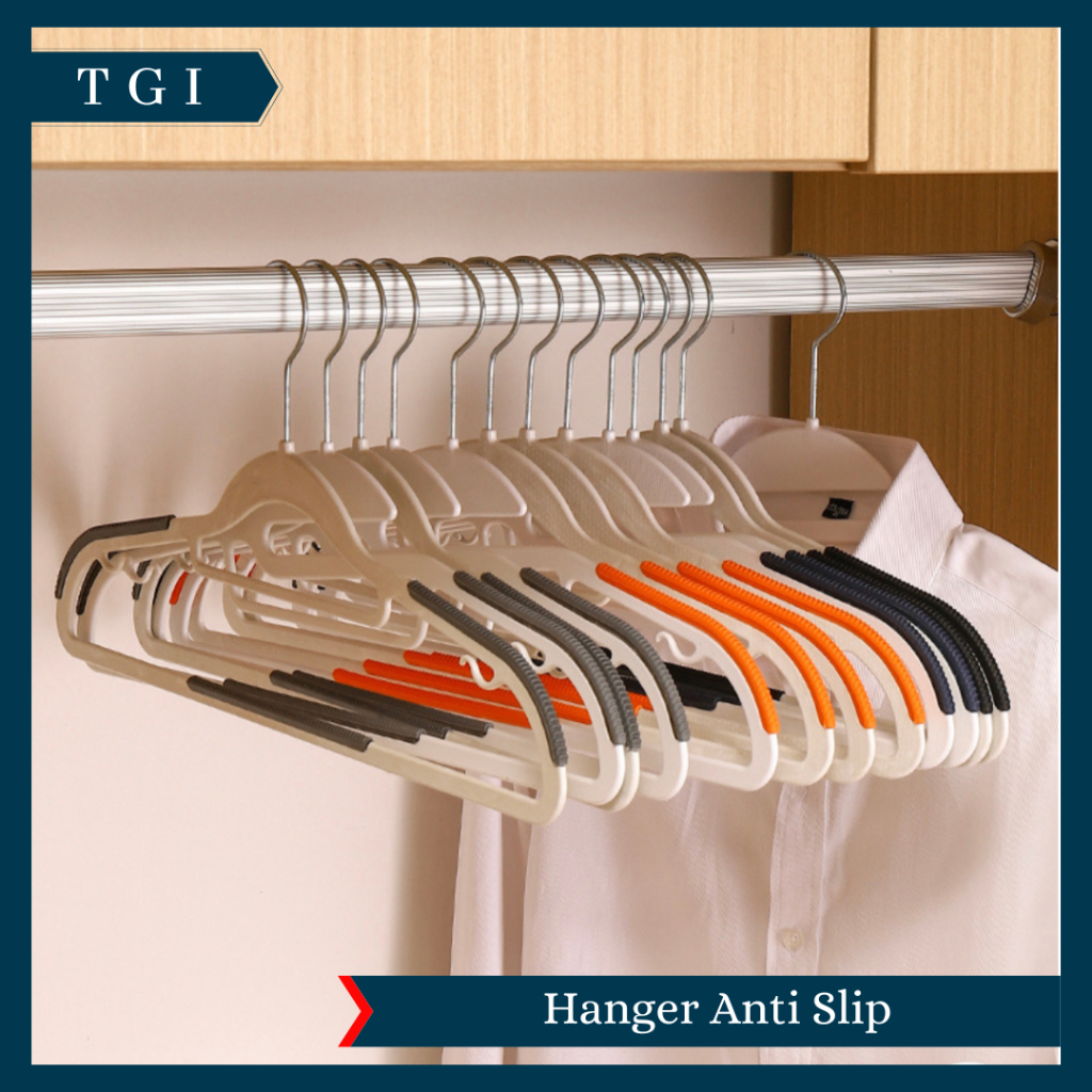 Jual TGI - HANGER PAKAIAN SERBAGUNA ANTI SLIP LUBANG STANDARD ESTETIK ...