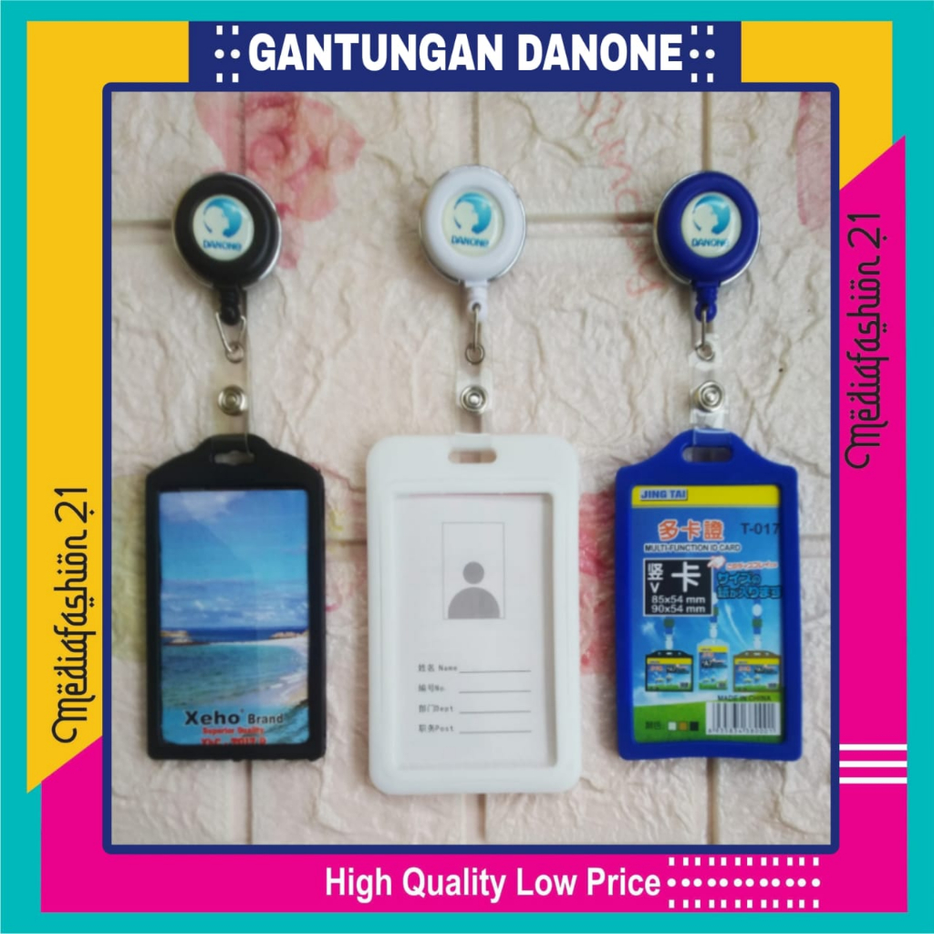 Jual GANTUNGAN YOYO ID CARD DANONE + TEMPAT ID CARD | Shopee Indonesia