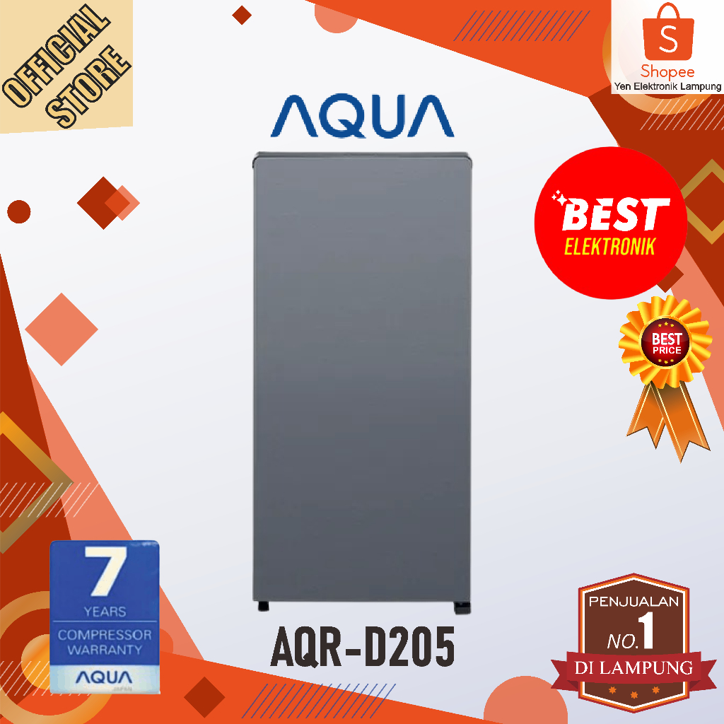 Jual Kulkas AQUA AQR D205 MDS/MLS Kulkas 1 Pintu Big Freezer 71 Watt | Shopee Indonesia