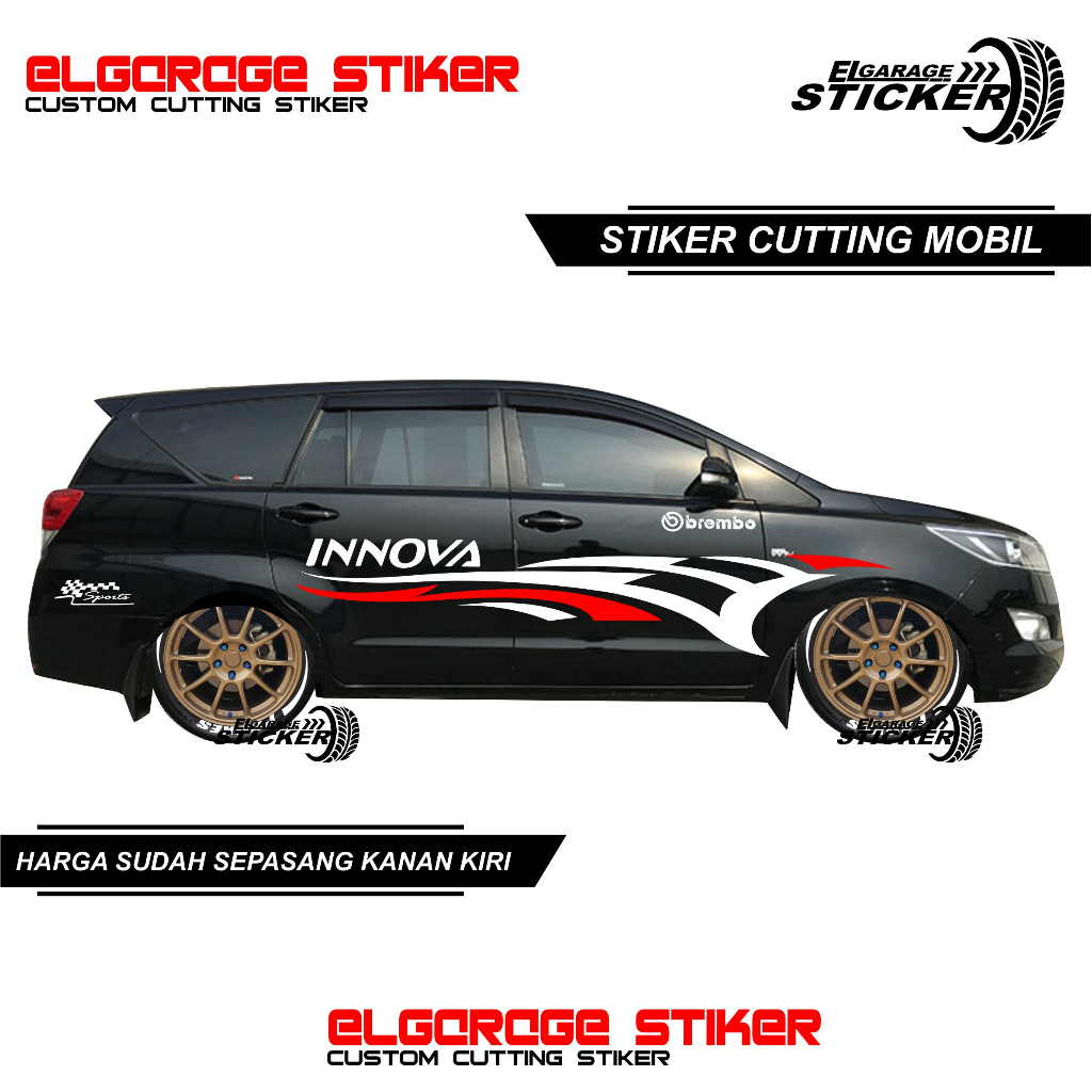 Jual Stiker mobil innova reborn stiker cutting variasi body samping ...