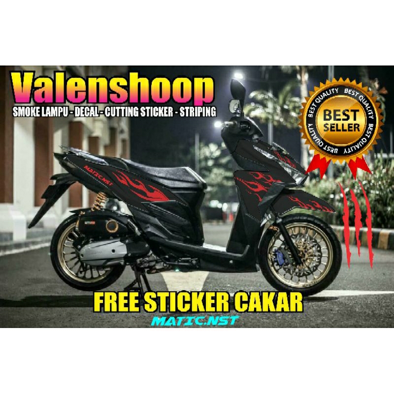 Jual Sticker striping cutting API ALL VARIO 125-150 LED OLD. sticker viral murah sticker cuztom ...