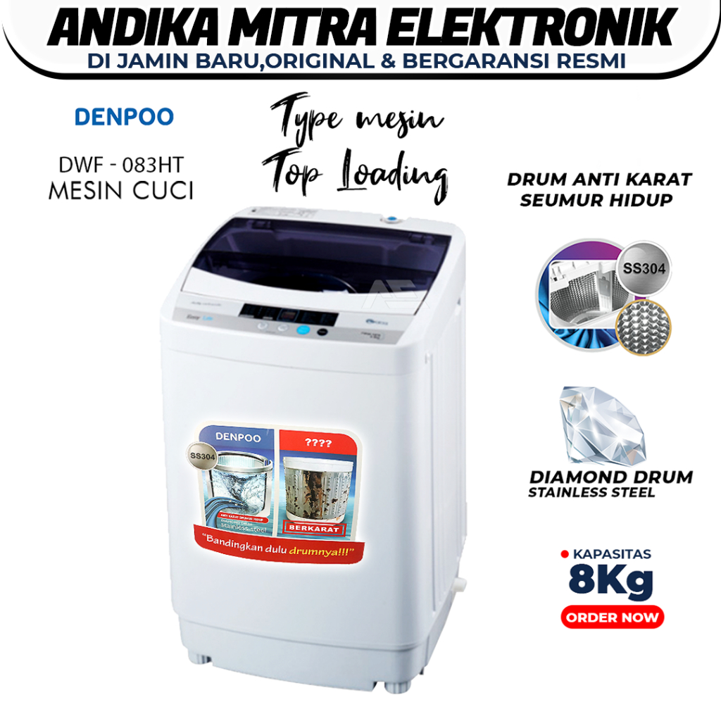 Jual Mesin Cuci DWF 083 HT 8 Kg Terbaru dan Super Hemat Listrik | Shopee Indonesia