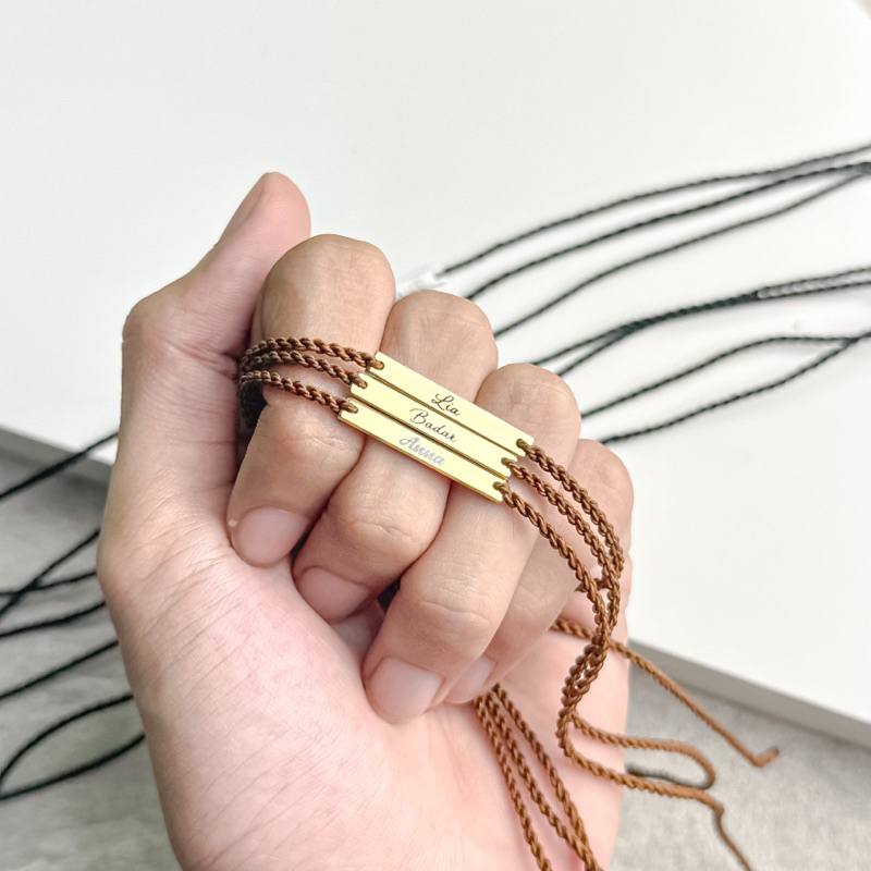 Jual Gelang Custom Nama personalised bracelet (gelang nama dan gelang ...