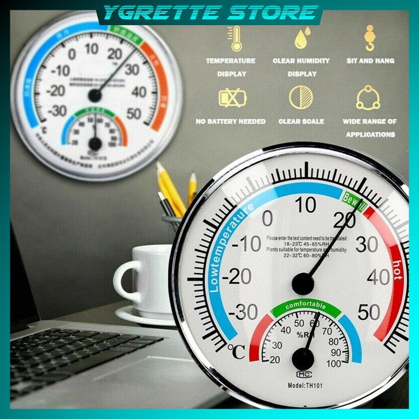 Jual YGRETTE - Anymetre Analog Thermometer Hygrometer Temperature ...