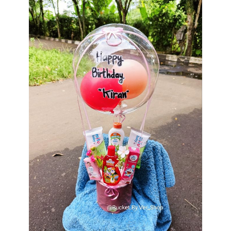 Jual bloom box snack / bucket snack / bucket balon snack / khusus di ...