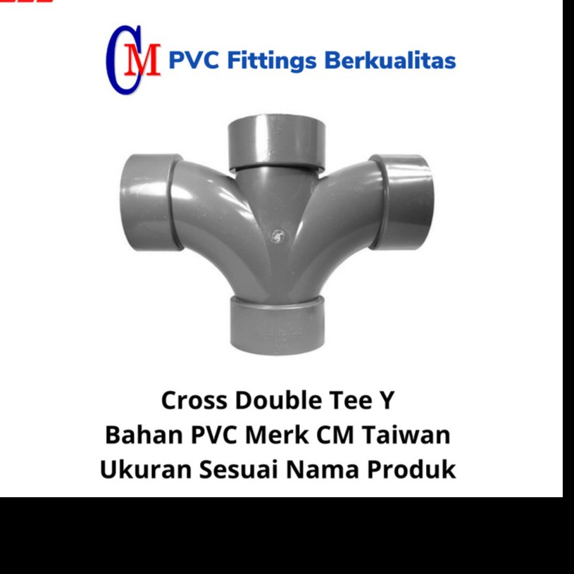 Jual double tee way Y Cross TY T Y 4" inch PVC D CM Taiwan PVC | Shopee ...