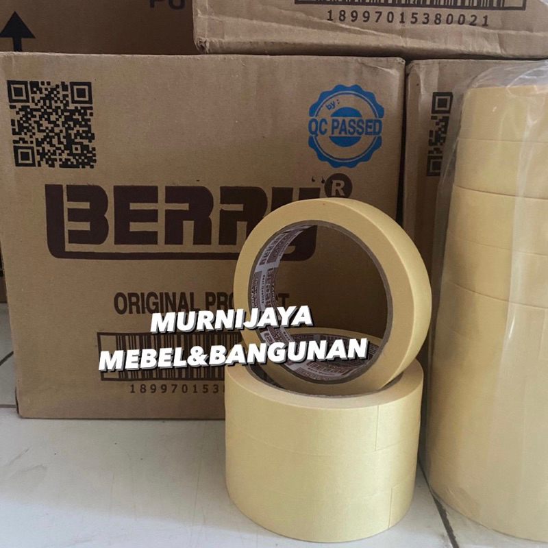 Jual ISOLASI KERTAS MASKING TAPE BERRY 1”X25M (23MMX25CM) | Shopee ...