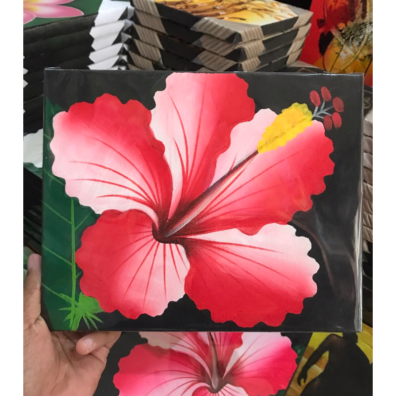 Jual Lukisan Bunga Kembang Sepatu, Lukisan Kanvas, Hiasan Dinding ...