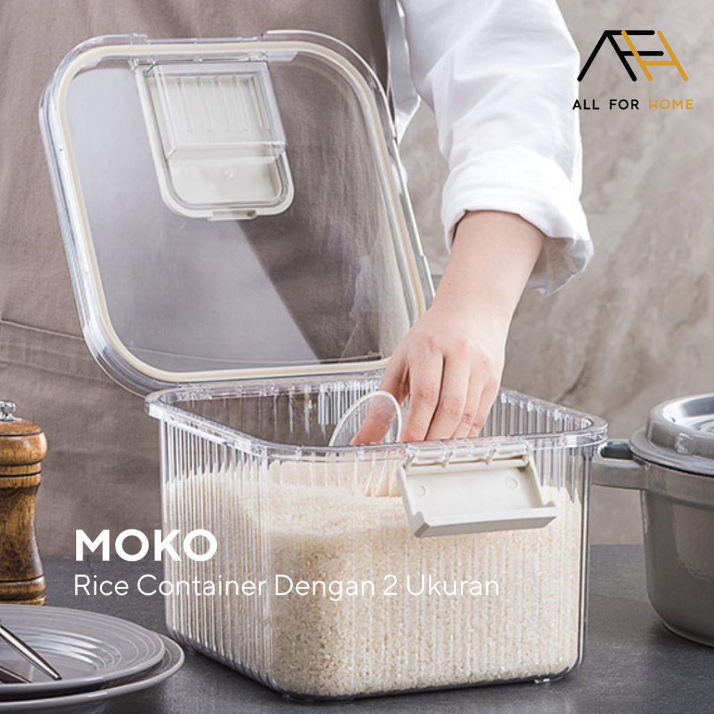 Jual AFH MOKO - Kotak Tempat Penyimpanan Beras / Wadah Beras Tepung ...