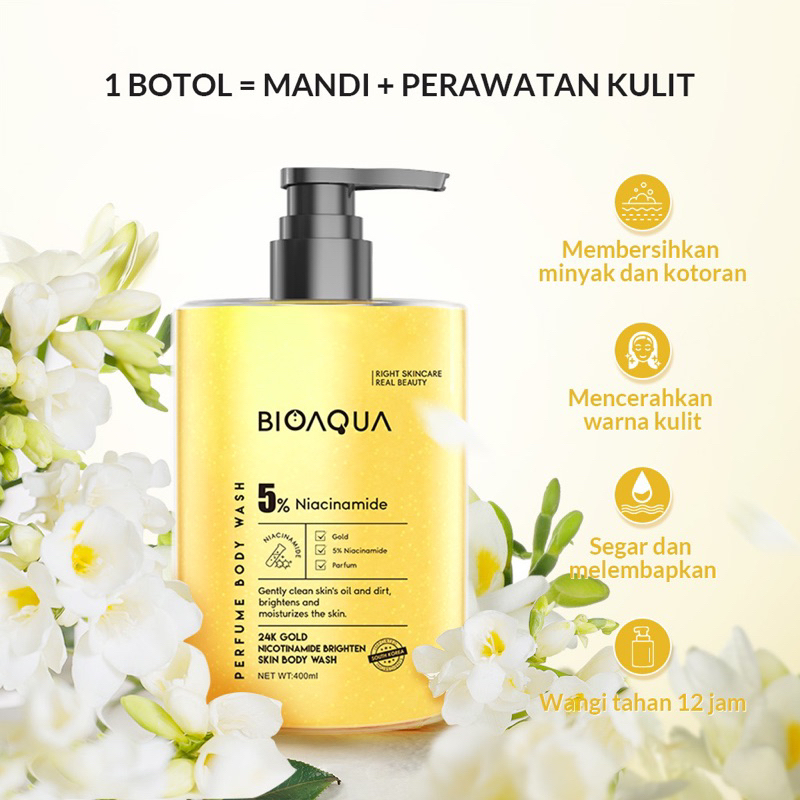 Jual BIOAQUA 24K Gold Body Wash Shower Gel | Shopee Indonesia