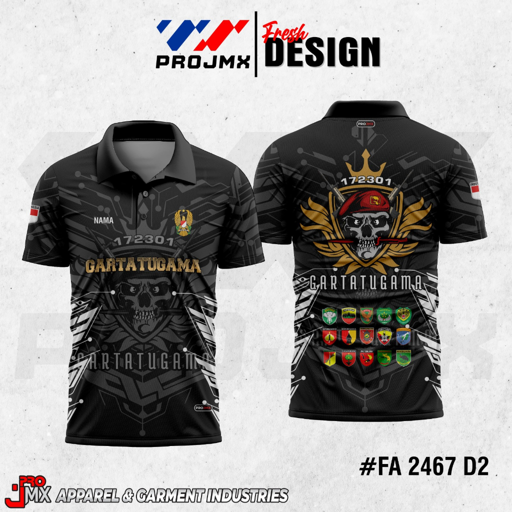 Jual PROJMX / KAOS JERSEY LETTING GARTATUGAMA / TNI AD | Shopee Indonesia