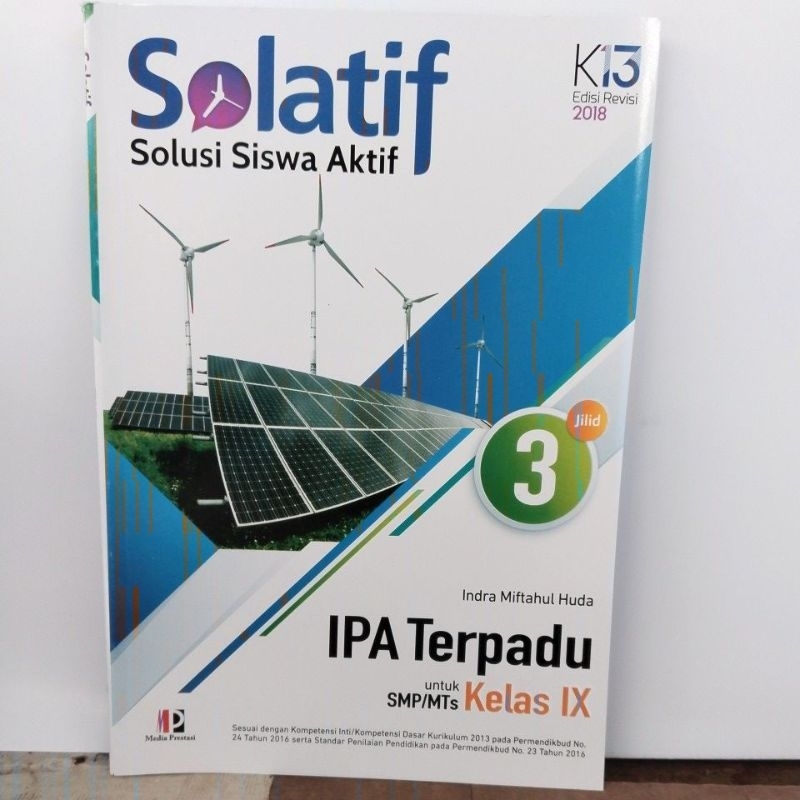 Jual solatif solusi siswa aktif IPA terpadu kelas IX 9 3 SMP Kurikulum ...