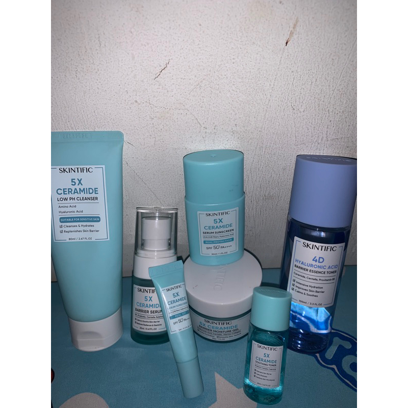 Jual SKINTIFIC Rangkaian blue barrier set | Shopee Indonesia