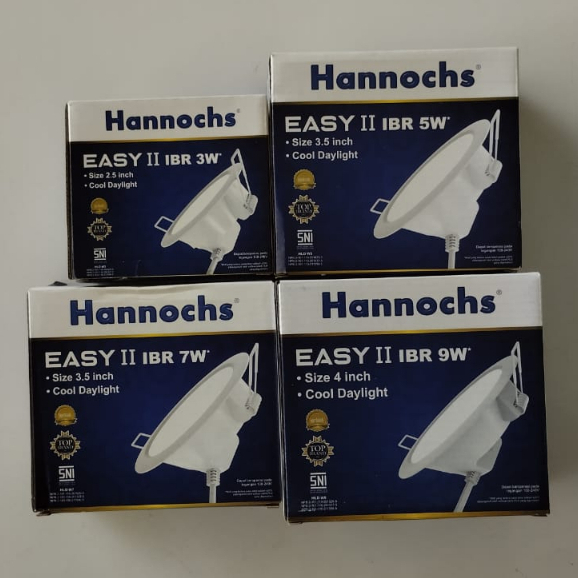Jual LAMPU DOWNLIGHT LED EASY II Hannochs 3W 5W 7W 9W Cahaya Putih | Shopee Indonesia