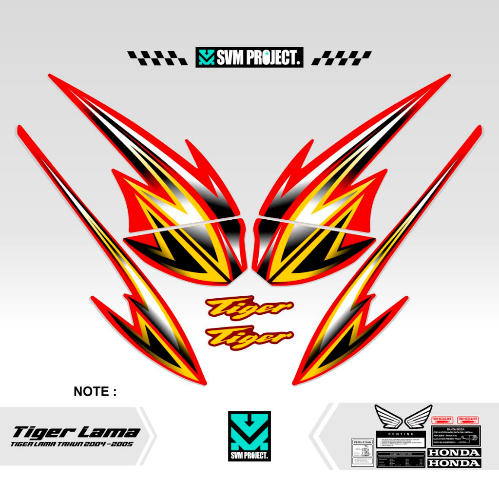 Jual STRIPPING TIGER 2000 OLD / STIKER TIGER LAMA / STIKER TIGER OLD ...