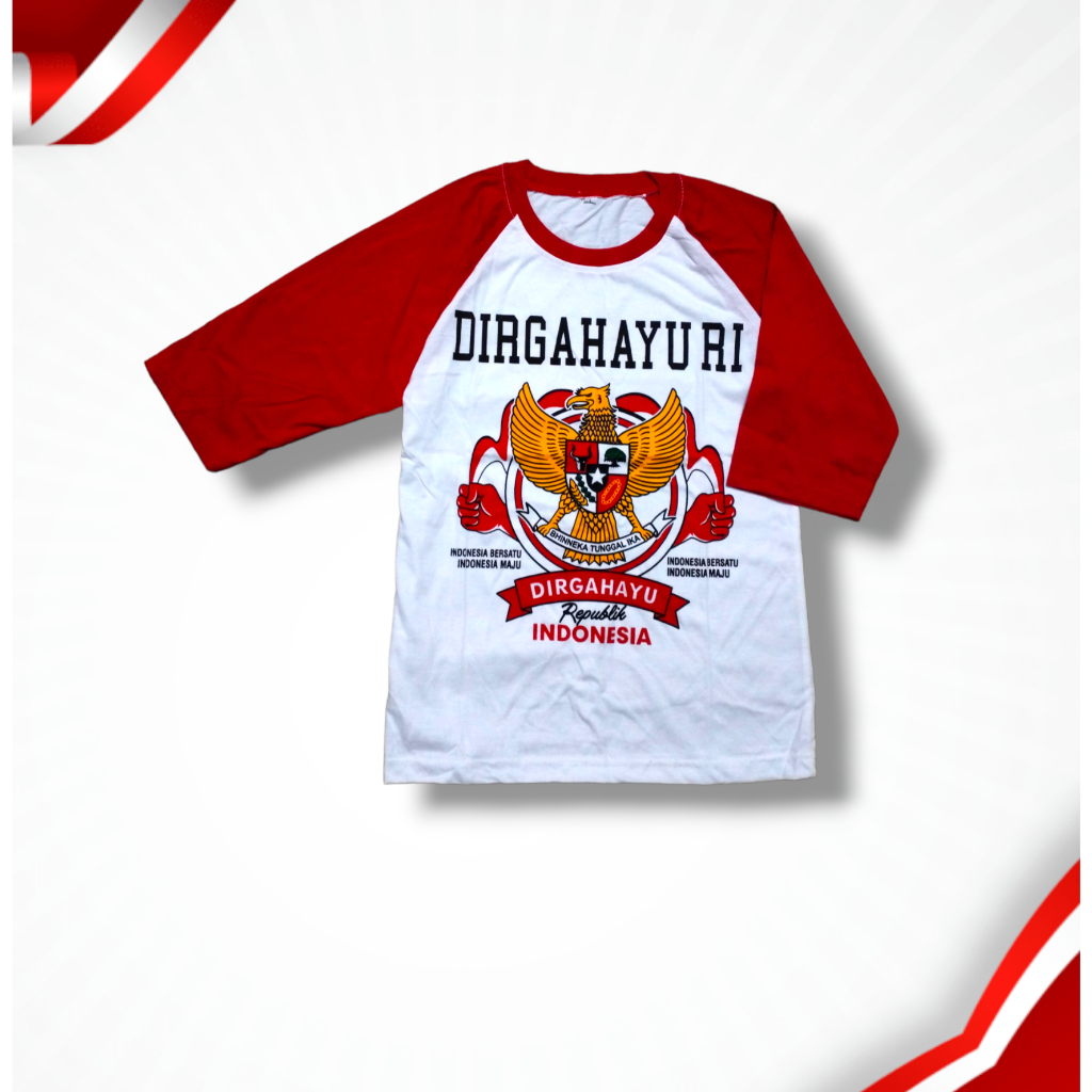 Jual Atasan 17 agustus anak remaja model lengan 3/4 baju kaos merah ... Jual Atasan 17 agustus anak remaja model lengan 3/4 baju kaos merah ...