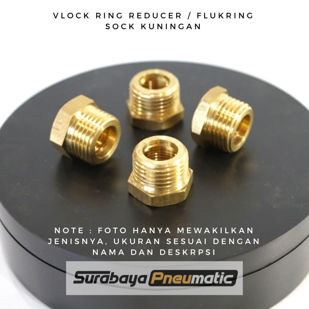 Jual Vlock ring Kuningan / Bushing 1/2"(male) x 1/4"(Female) - Reducer ...