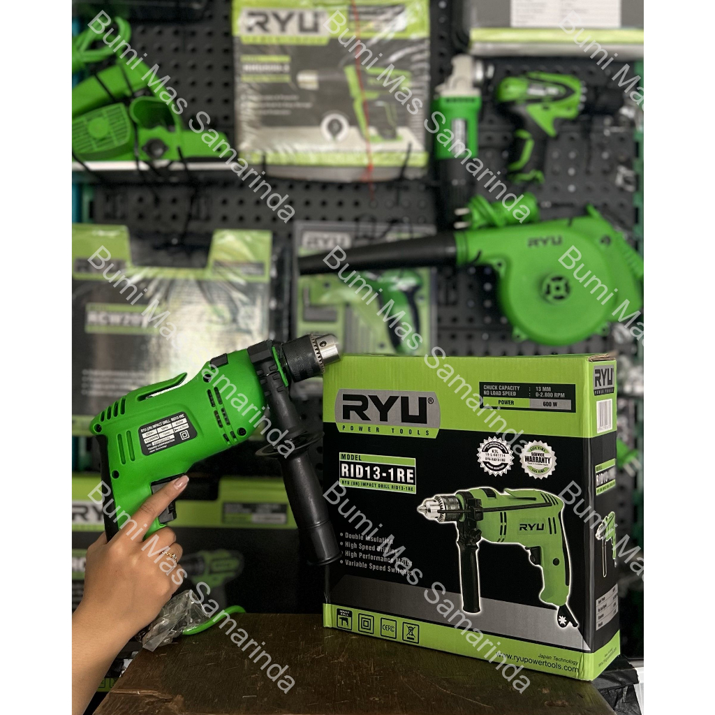 Jual RYU IMPACT DRILL 13MM RID 13-1 RE /MESIN BOR LISTRIK RYU RID13-1 ...