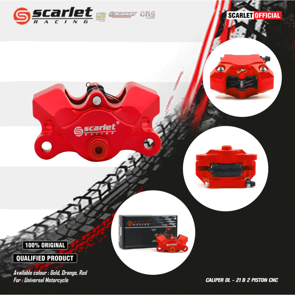 Jual Scarlet Racing - Caliper Kaliper Cakram Motor DL21B 2 Piston ...