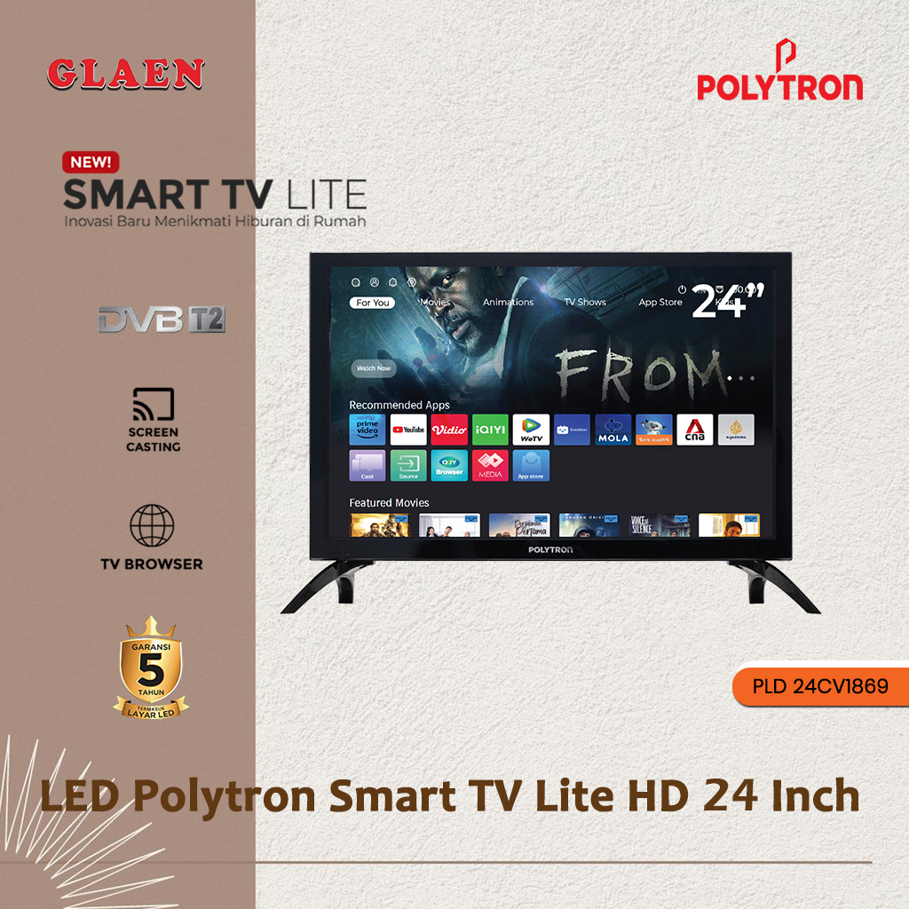 Jual LED Polytron Smart TV Lite HD 24 Inch PLD 24CV1869 | TV Polytron ...