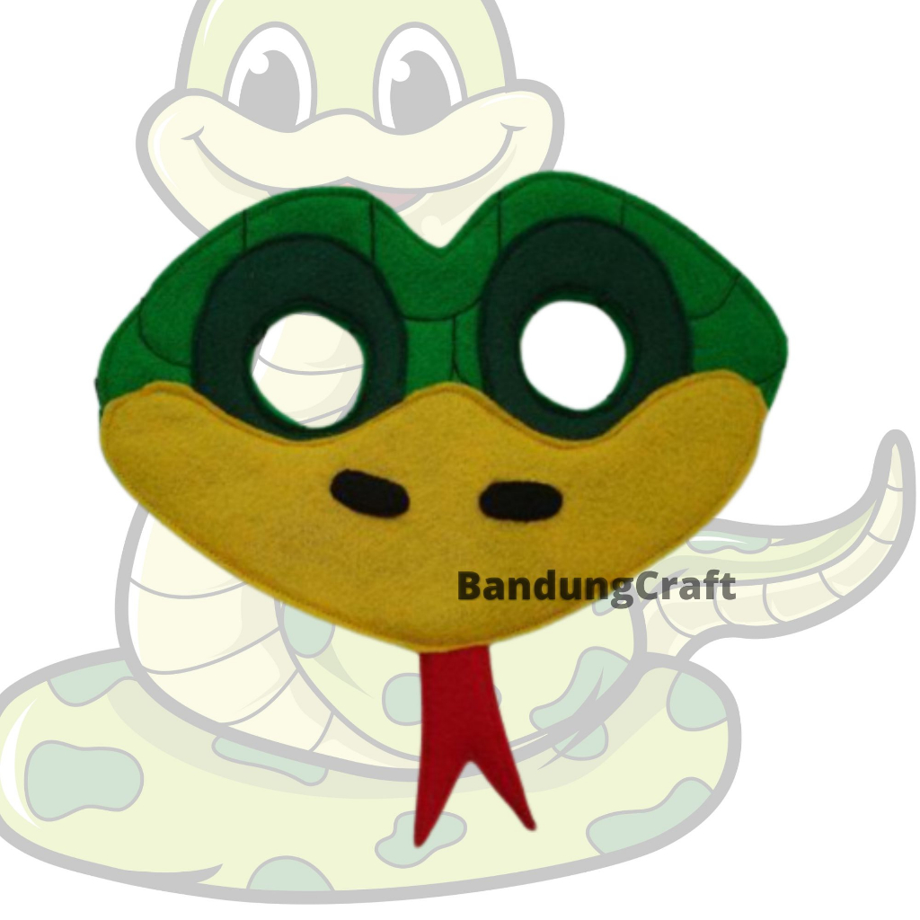 Jual Bandung Craft Topeng Flanel Motif Binatang Snake tahun baru china ...