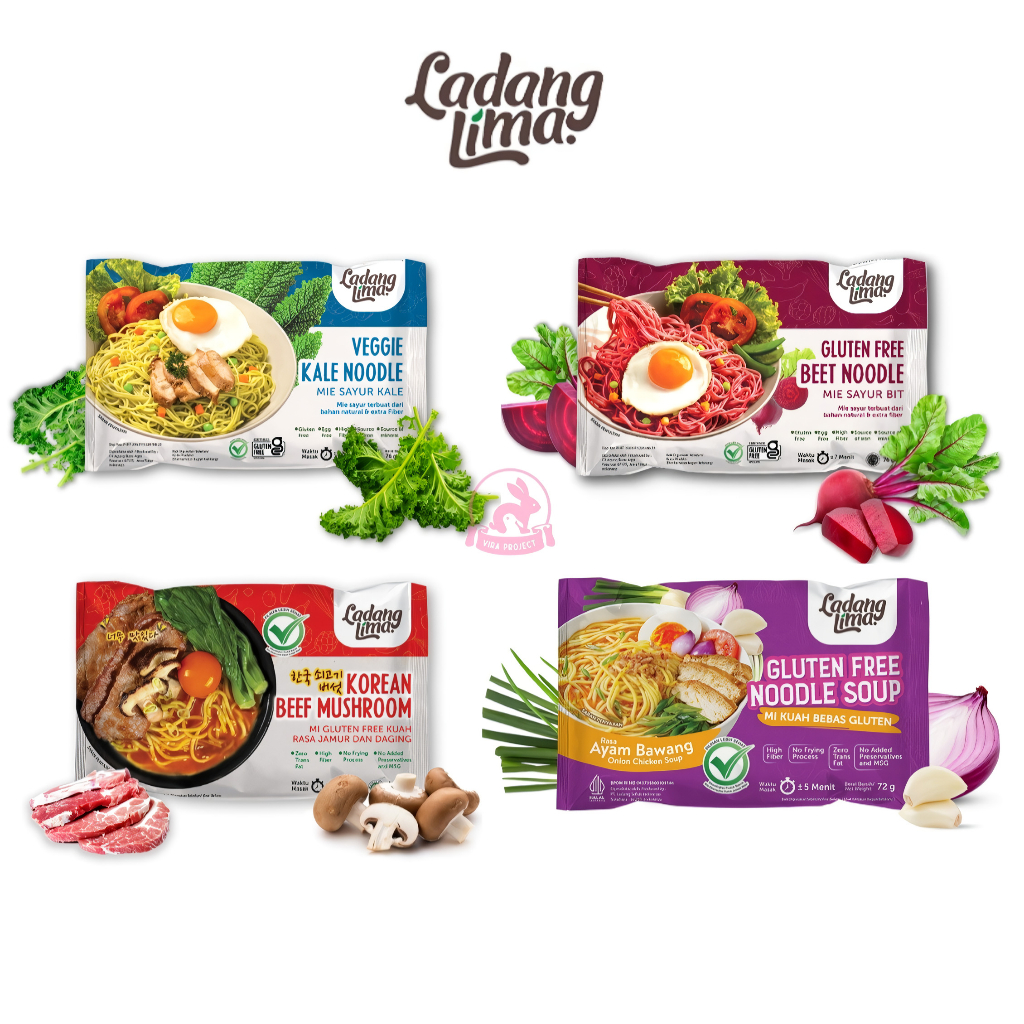 Jual LADANG LIMA VEGGIE NOODLE 76G MIE SAYUR SEHAT | Shopee Indonesia