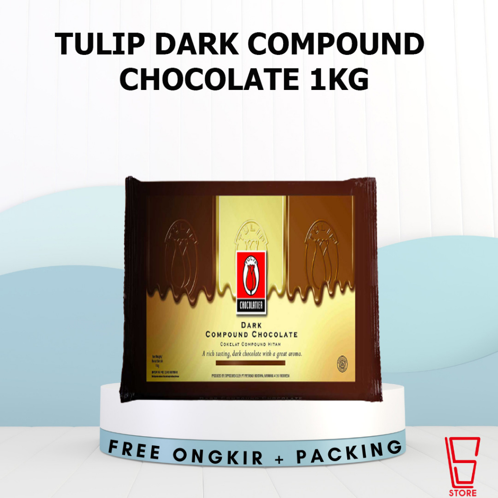 Jual TULIP DARK COMPOUND CHOCOLATE 1 KG / TULIP CHOCOLATE / TULIP 1KG ...