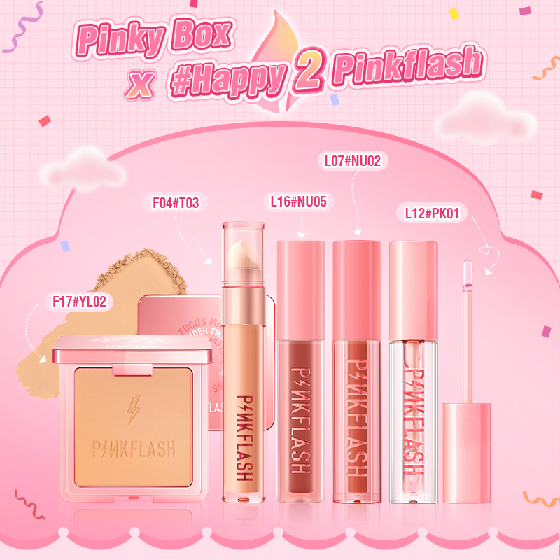 Jual PINKFLASH Pinky Box Happy2Pinkflash makeup set 2nd Anniversary ...