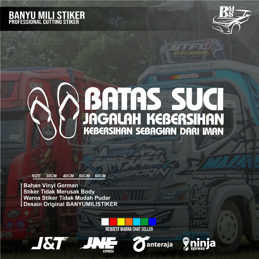Jual Stiker mobil batas suci stiker variasi pijakan kaki mobil truk ...