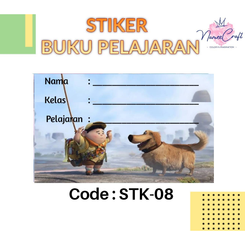 Jual ISI 20 LEMBAR STIKER MAPEL || LABEL BUKU PELAJARAN SEKOLAH ...