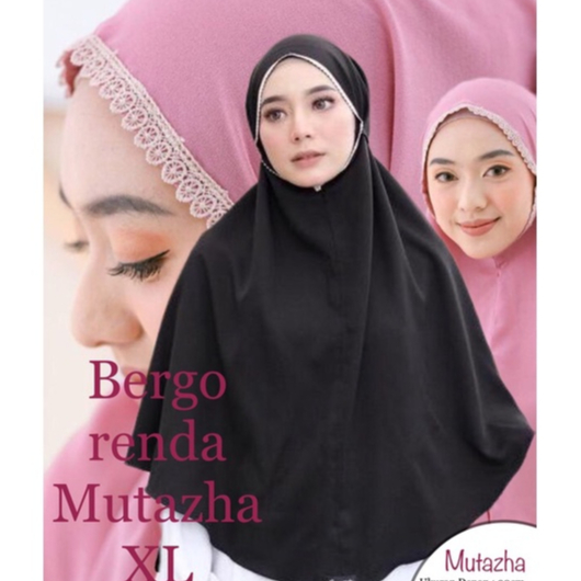 Jual BERGO MARYAM RENDA XL CRINKLE AIRFLOW/JILBAB JUMBO RENDA/KERUDUNG ...