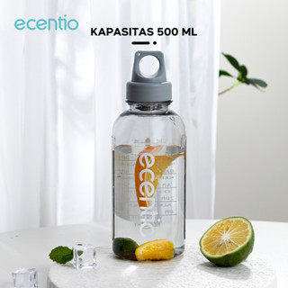 Jual ecentio Botol minum 500ml Tumblr botol transparan / botol olahraga ...
