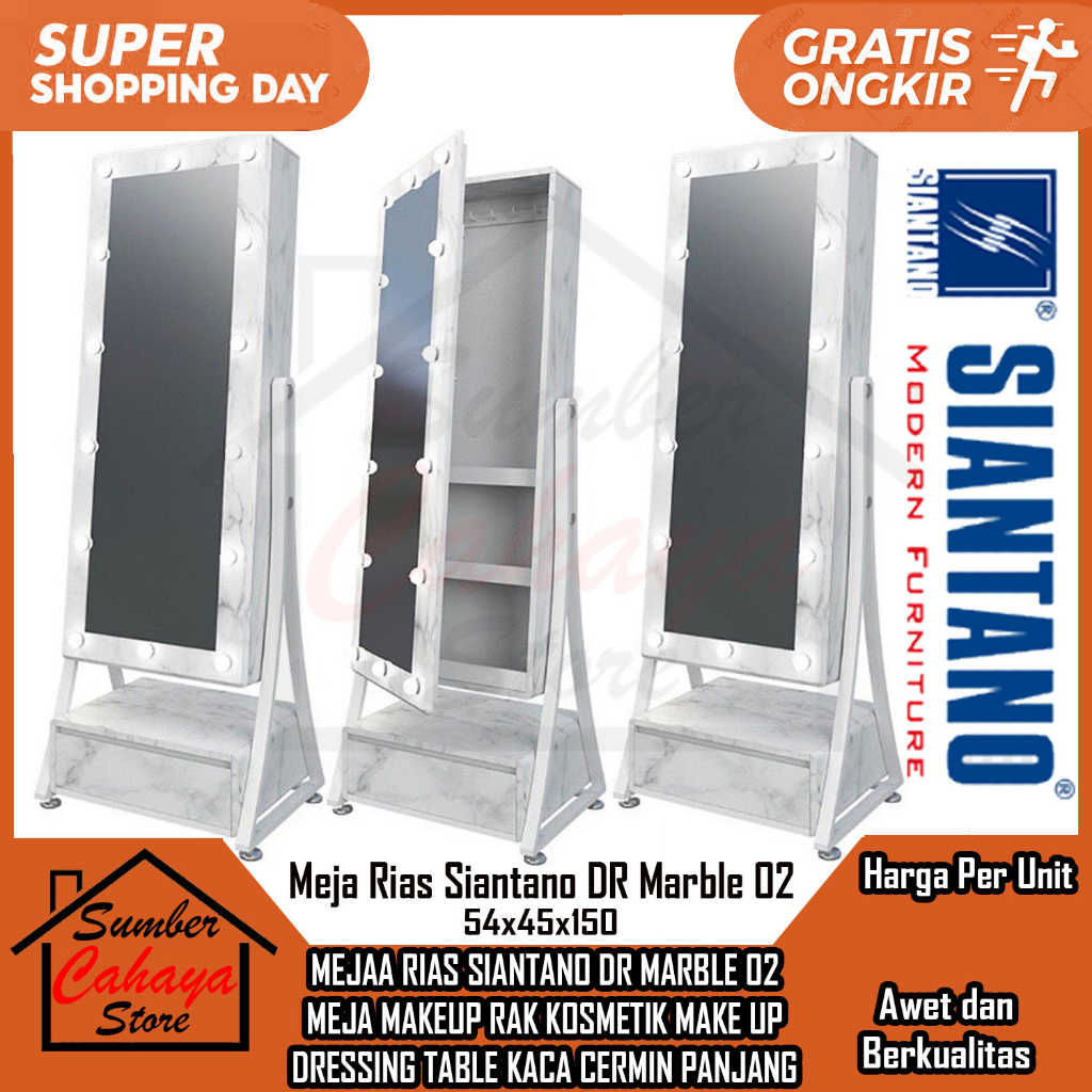 Jual [Kargo] MEJA RIAS MINIMALIS CERMIN PANJANG STANDING MIRROR ...