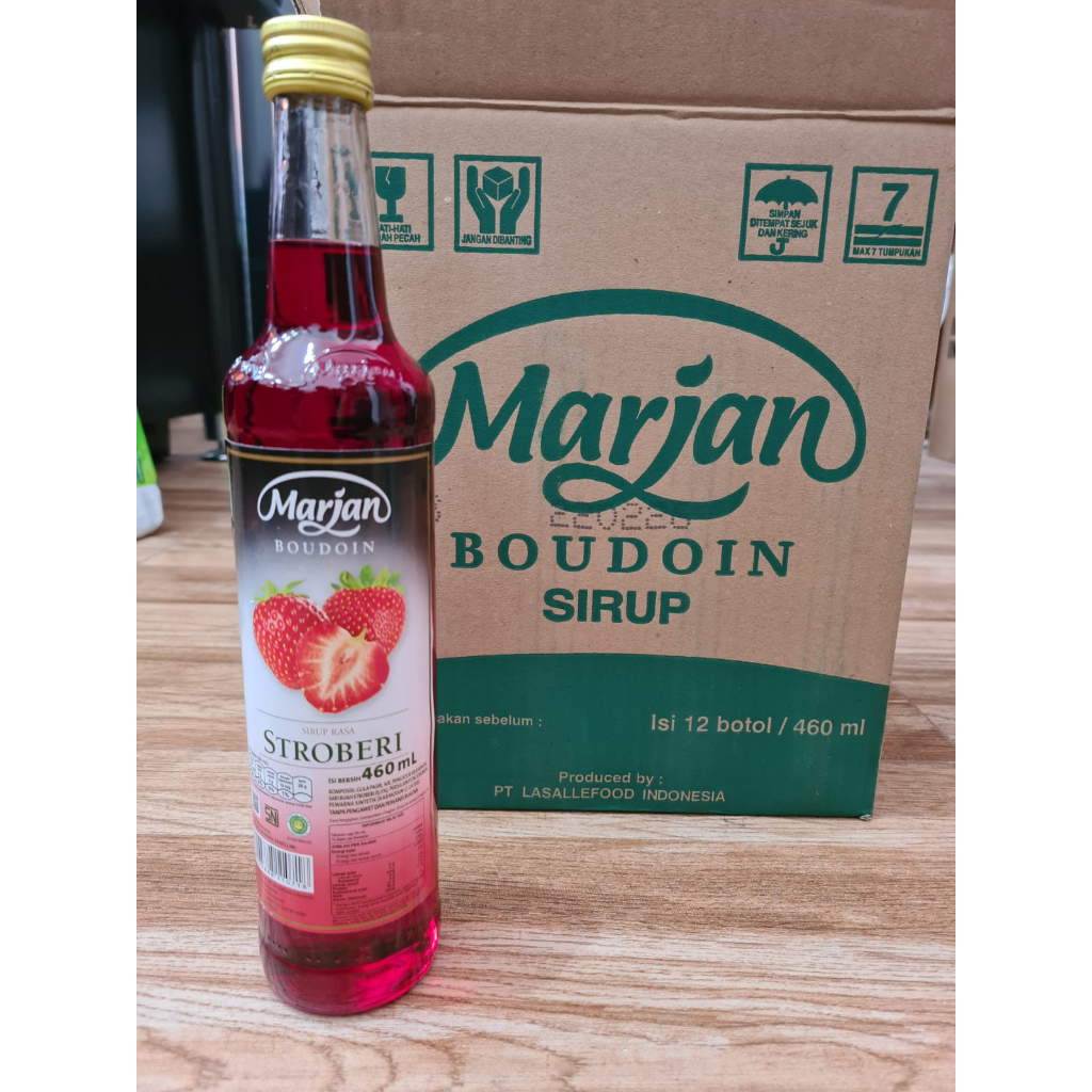 Jual marjan boudoin sirup rasa stroberi 460 ml | Shopee Indonesia