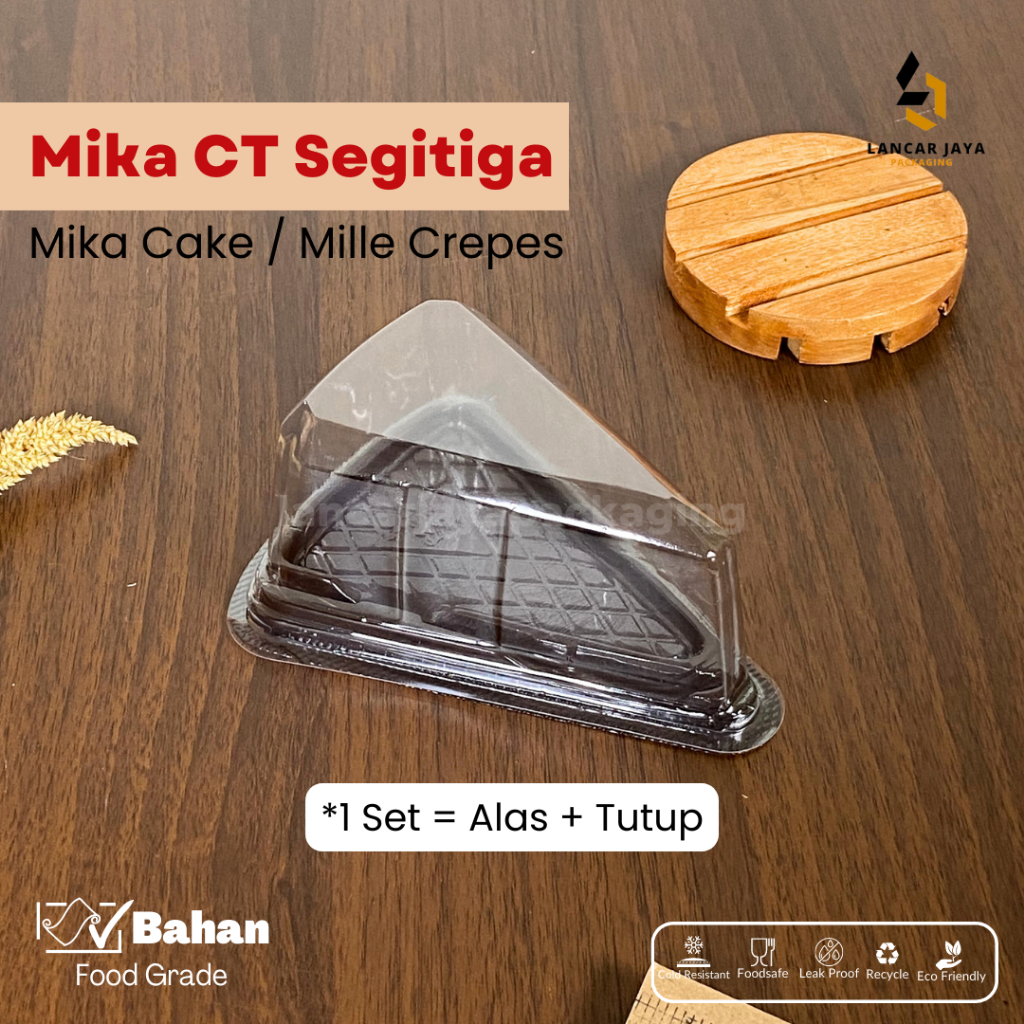 Jual Mika CT Segitiga Cake Tray Mille Crepes Kue Potongan Alas Coklat ...