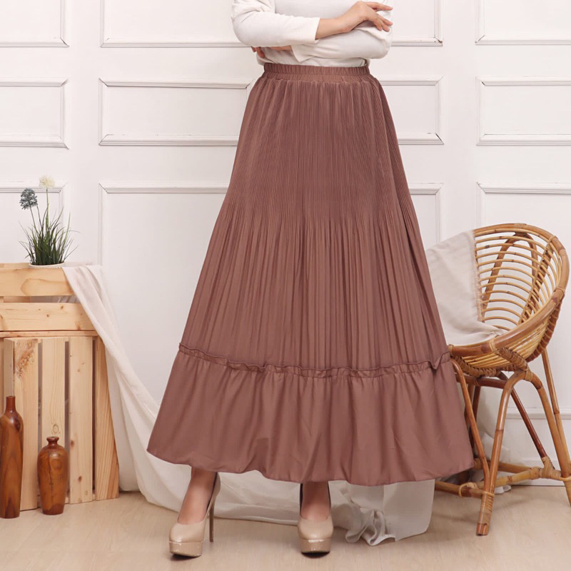 Jual Rok Susun 101 Clara / Rok Plisket Lidi Kerut / Rok Plisket Lidi ...