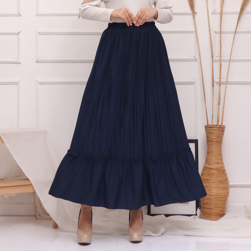 Jual Rok Susun 101 Clara / Rok Plisket Lidi Kerut / Rok Plisket Lidi ...