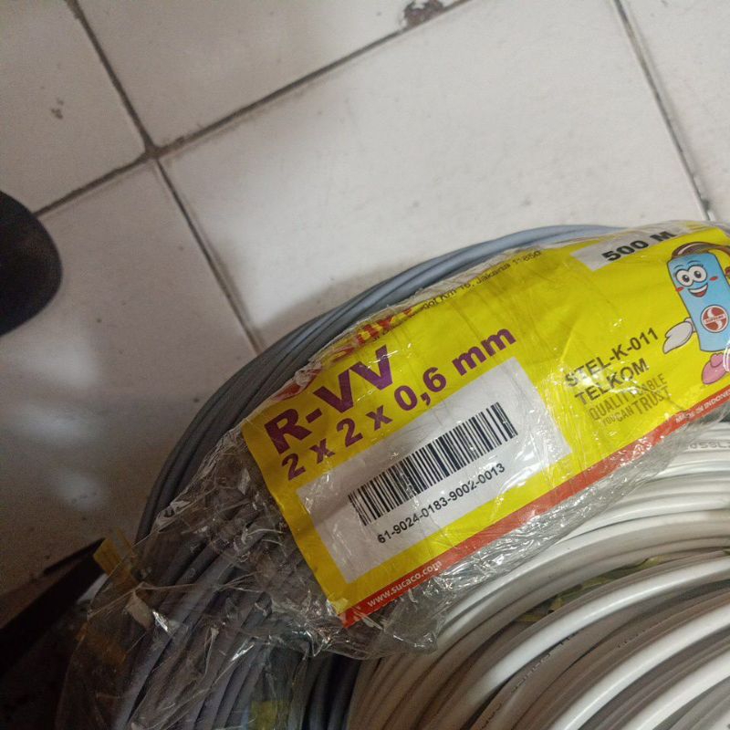 Jual kabel telpon isi 4 supreme 2x2x0.6mm 2 pair per meter | Shopee ...