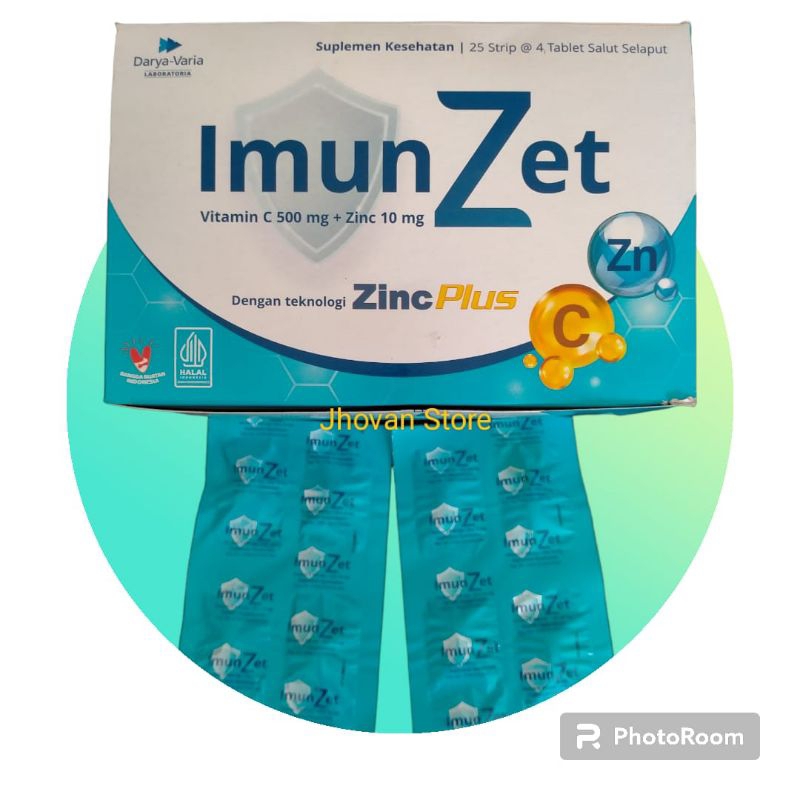 Jual ImunZet 4 tablet ~ Vitamin C & Zn untuk menjaga daya tahan tubuh ...